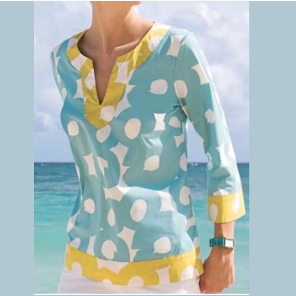 Boden | Tops | Boden Tunic Top Painted Hoops Coral Lightweight | Poshmark